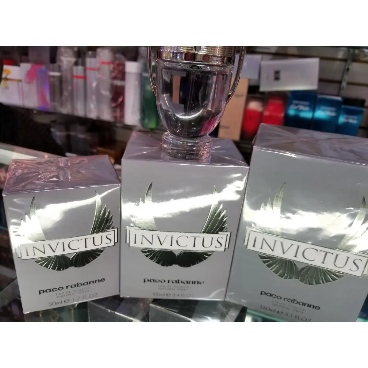 Invictus 1.7 3.4 5.1 oz 50 100 150 ml Toilette Spray Men by Paco ...