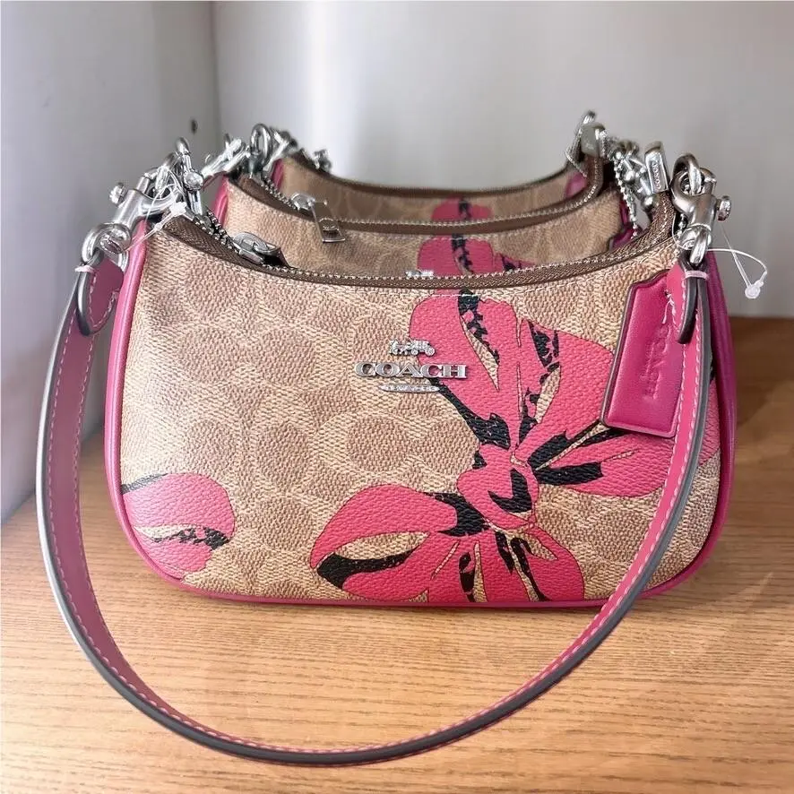 Teri Mini Crossbody Bag In Signature Canvas with Bow Print CY733 by ...