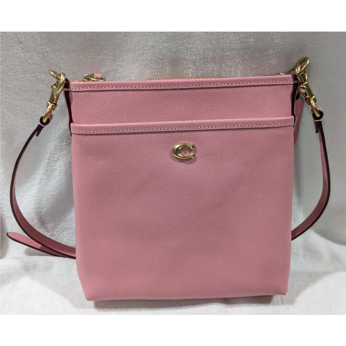 Kitt Gold/bubblegum Crossgrain Leather Messenger Crossbody 41320 by ...