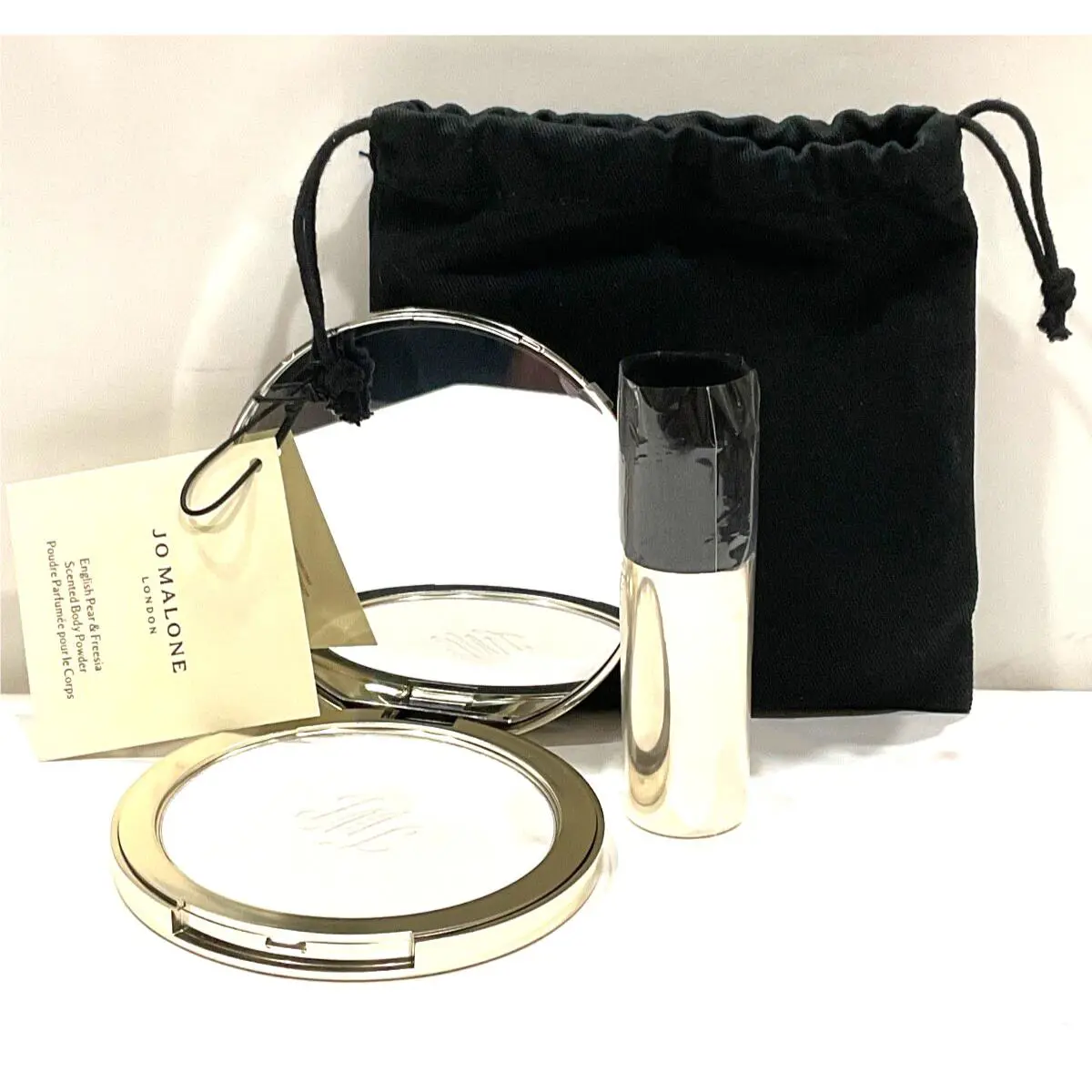London English Pear Freesia Scented Body Powder Compact Brush Set by Jo ...
