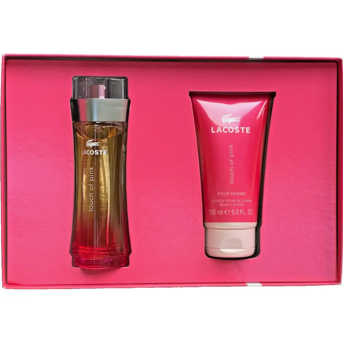 Touch Of Pink BY 2PC Gift Set 3 oz Edt sp + 5 oz Body Lotion by Lacoste ...