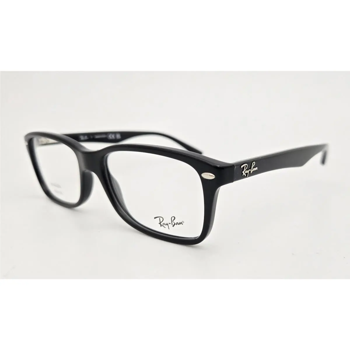 Ray Ban Eyeglasses RB 5228 Color 2000 Black Size 55 Large Square by Ray ...